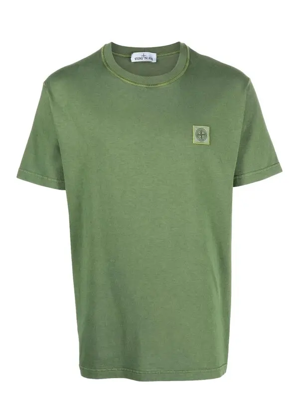 Stone Island Compass Patch Cotton T-shirt - Green