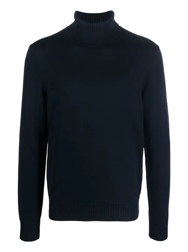 Emporio Armani Roll-neck Knit Jumper - Blue