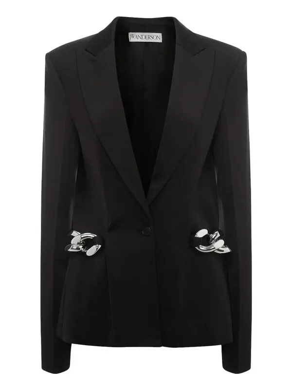 JW Anderson Chain-link Single-breasted Blazer - Black