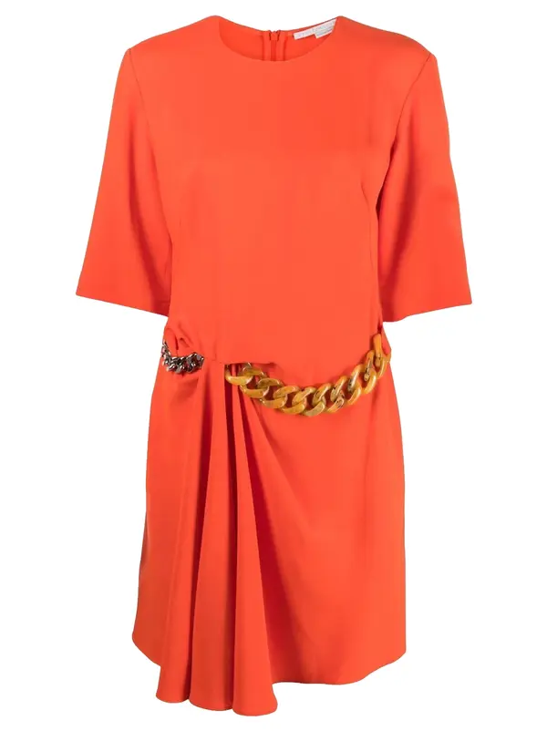 Stella McCartney Chain-detail Mini Dress - Orange