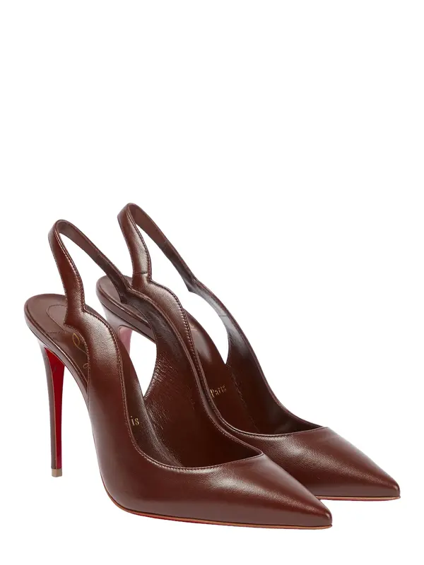 CHRISTIAN LOUBOUTIN Hot Chick Leather Pumps - Brown