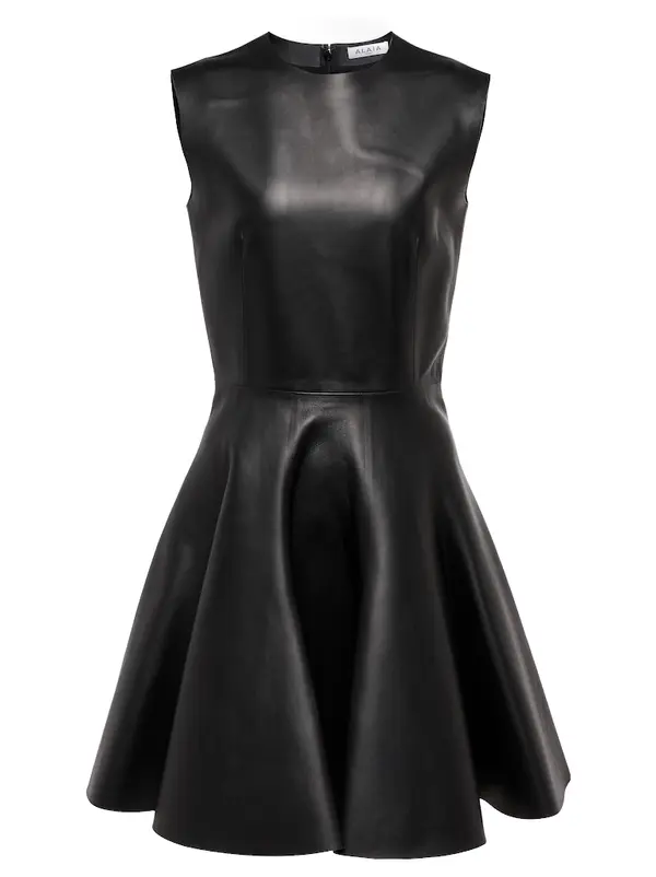 Alaïa Leather Minidress - Black
