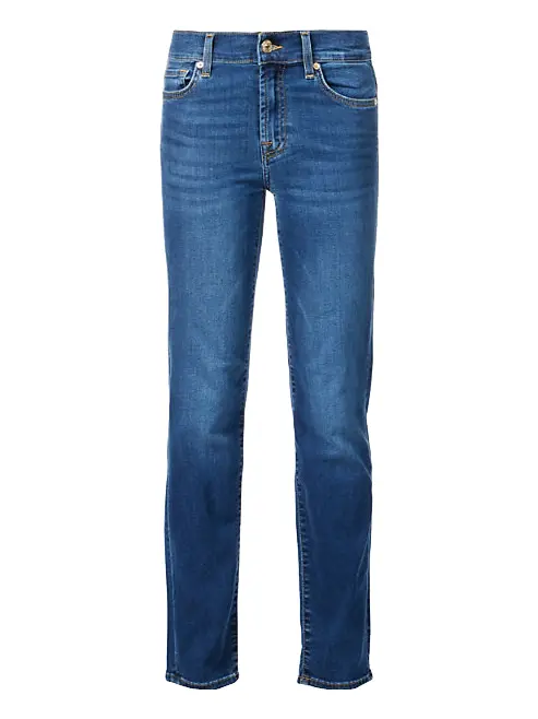 7 For All Mankind Roxanne Slim-fit Mid-rise Stretch-denim Jeans - Duchess