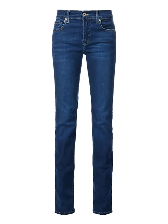 7 For All Mankind Bootcut Mid-rise Stretch-denim Jeans - Rinsed Indigo
