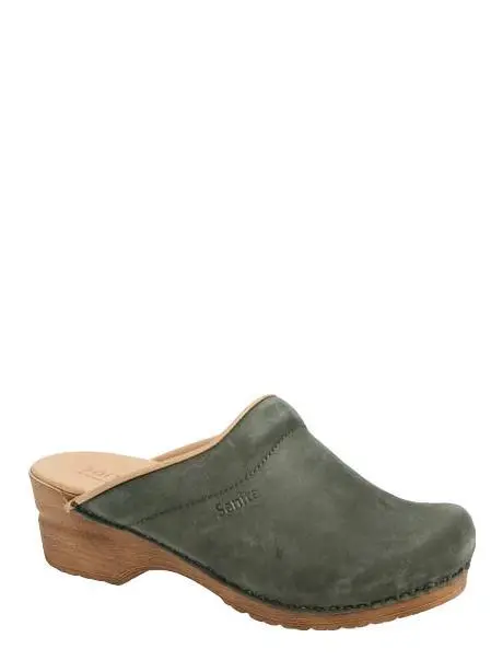 SANITA Ellis Leather Clog - Khaki