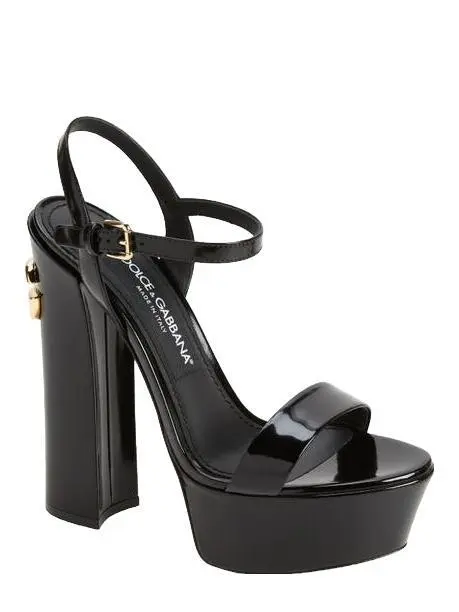 Dolce & Gabbana Keira Platform Sandal - Nero