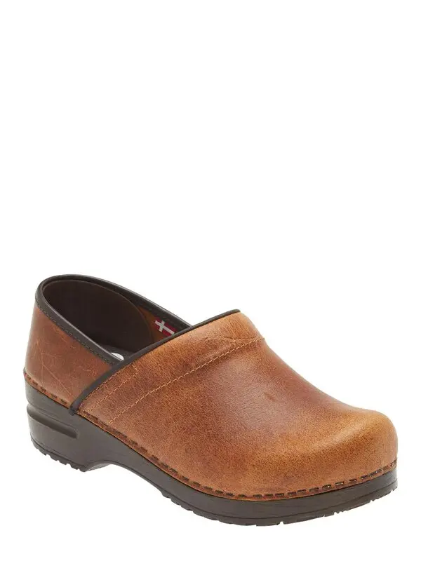 SANITA Errol Leather Clog - Cognac