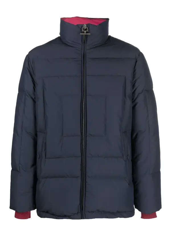 FERRAGAMO Feather-down Padded Jacket - Blue