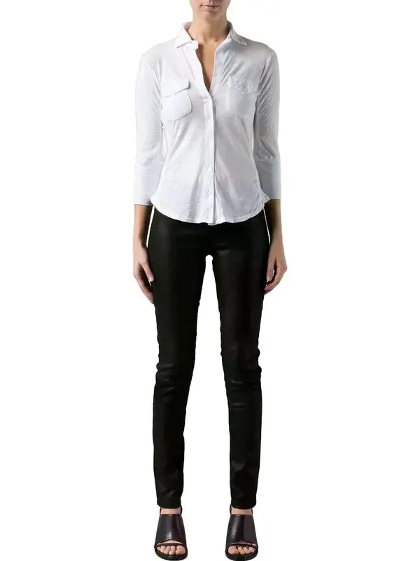 JAMES PERSE Button-down Cotton Shirt - White