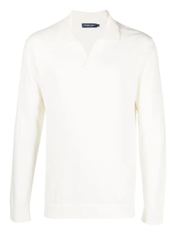 Frescobol Carioca Knitted Long-sleeve Polo Shirt - Neutrals