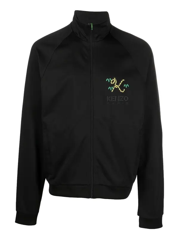 Kenzo Logo Zipped Jacket - Black