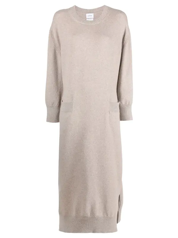 BARRIE Iconic Knit Midi Dress - Neutrals