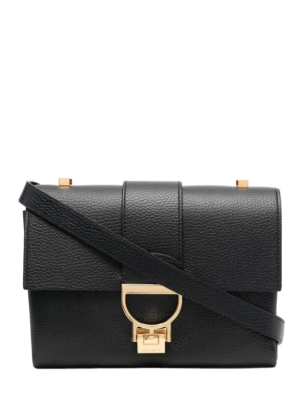 COCCINELLE Arlettis Pebbled-leather Satchel - Black
