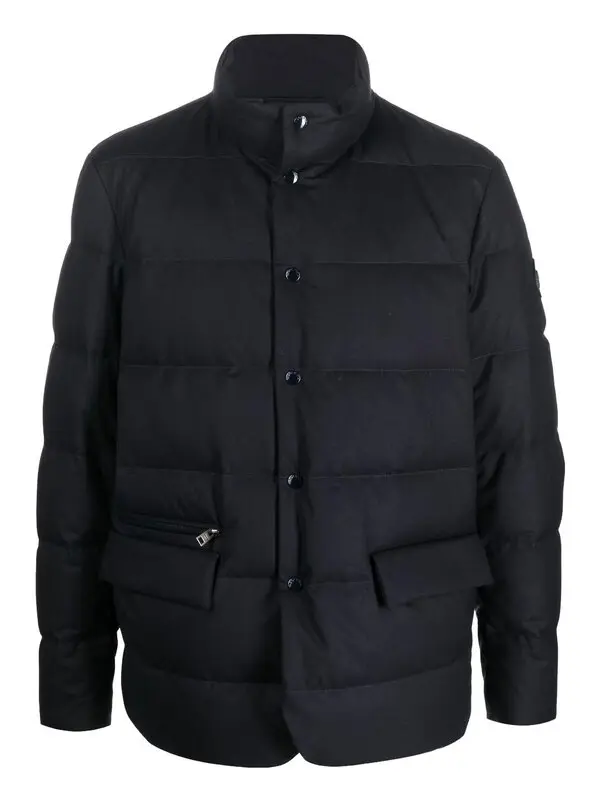 Woolrich Logo-patch Padded Coat - Blue