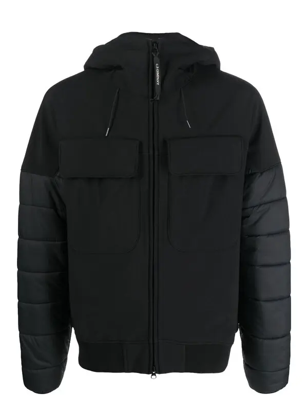 C.P. COMPANY Goggle-detail Hooded Jacket - Black