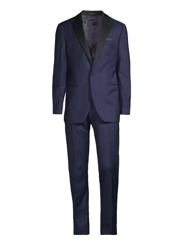 SAKS FIFTH AVENUE Collection Satin Notch Lapel Tuxedo - Navy