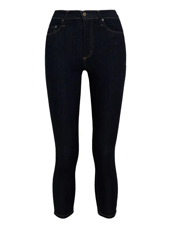 Nobody Denim Siren Cropped Skinny Jeans - Dark Denim