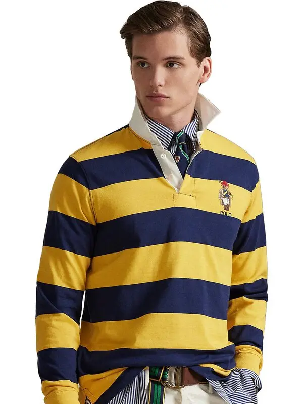Ralph Lauren Classic Fit Polo Bear Rugby Shirt - Newport Navy/gold