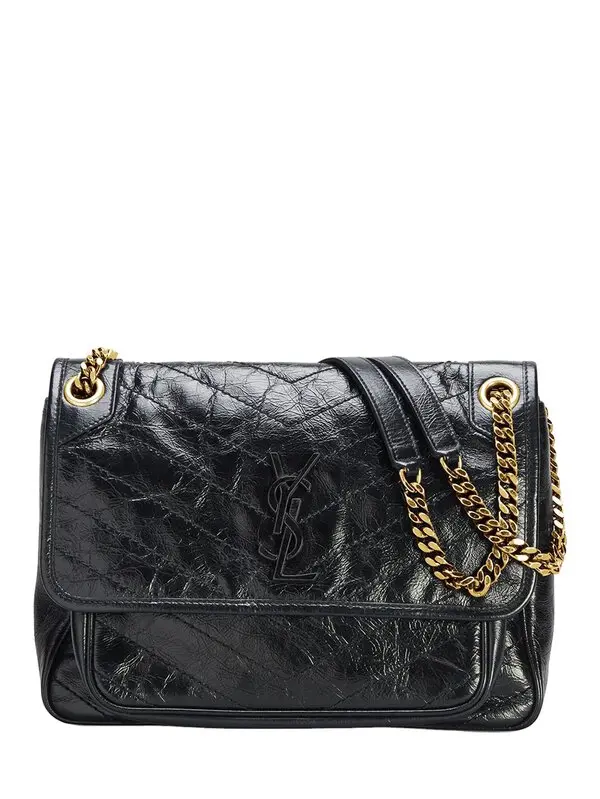 Saint Laurent Niki Medium Flap Shoulder Bag - Nero