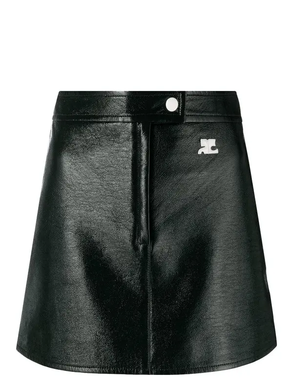 COURREGES Reedition Vinyl A-line Skirt - Green