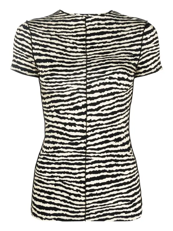 Proenza Schouler White Label Zebra-print T-shirt - Black