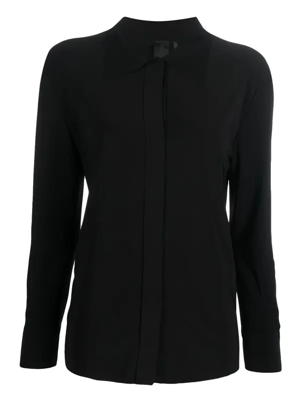 Norma Kamali Plain Long-sleeve Shirt - Black