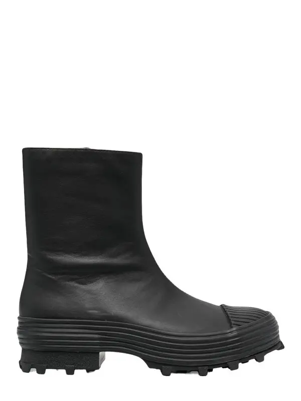 Camper Leather Ankle Boots - Black