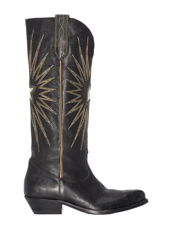GOLDEN GOOSE Wish Star Mid-calf Boots - Black