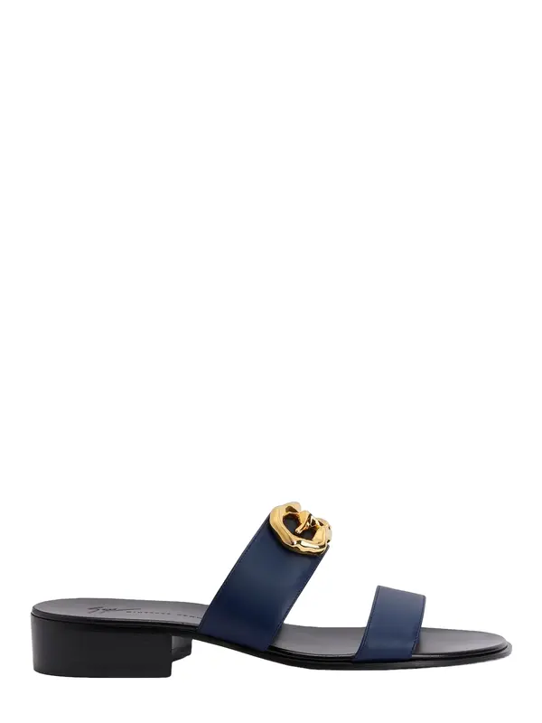 GIUSEPPE ZANOTTI Gregorie Logo-plaque Sandals - Blue