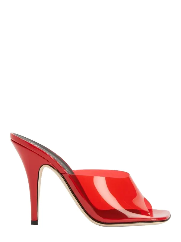 GIUSEPPE ZANOTTI 105mm Earthshine Plexy Sandals - Red