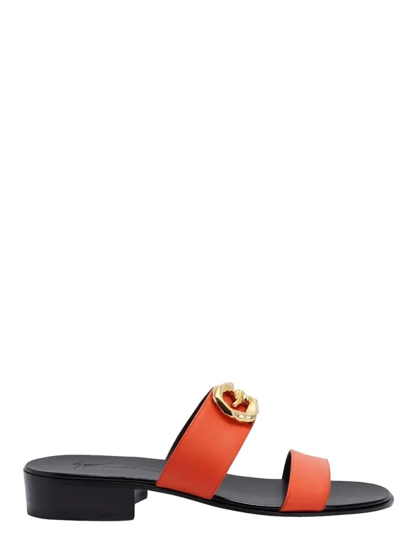 GIUSEPPE ZANOTTI Gregorie Logo-plaque Sandals - Orange