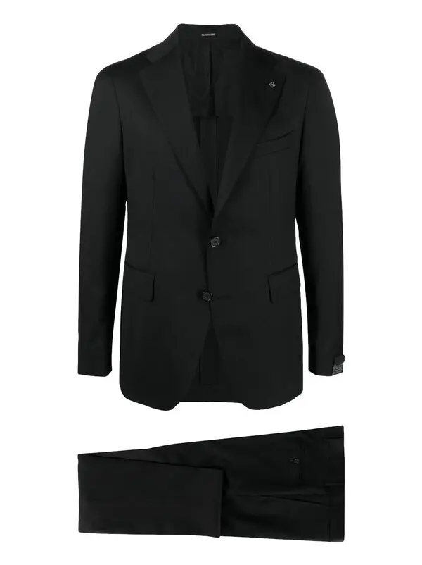 Tagliatore Virgin Wool Single-breasted Suit - Black