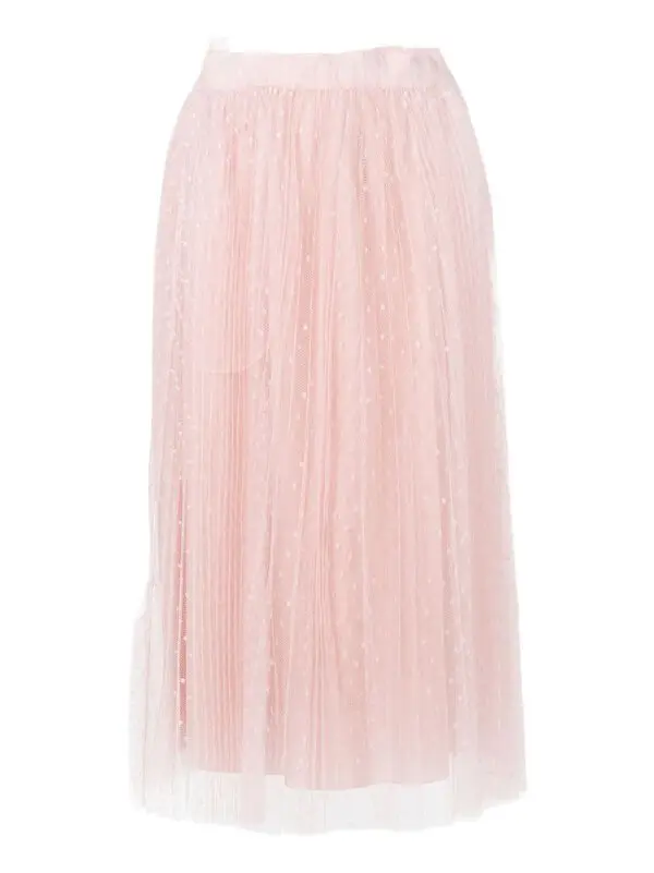 Red Valentino Pleated Tulle Skirt - Pink