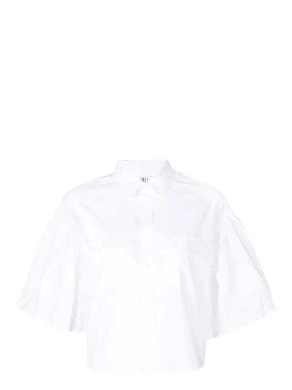 Red Valentino Pleated-sleeve Detail Shirt - White