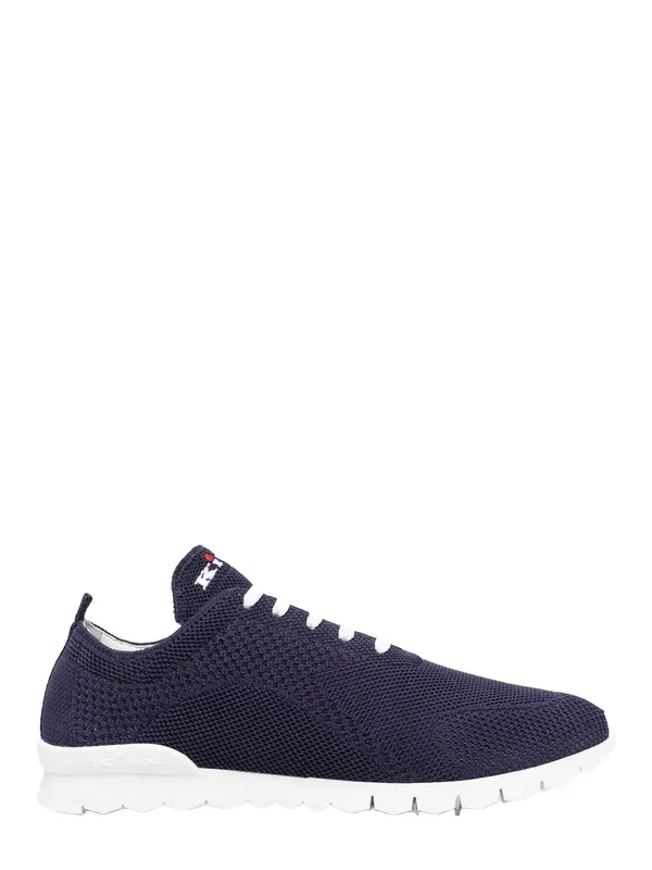 Kiton Logo-embroidered Knit Sneakers - Blue