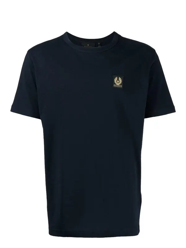 Belstaff Logo-patch Crew Neck T-shirt - Blue