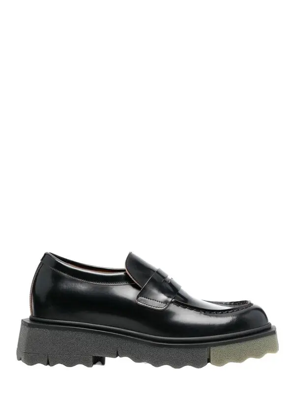 Off-White Leather Loafers - Black