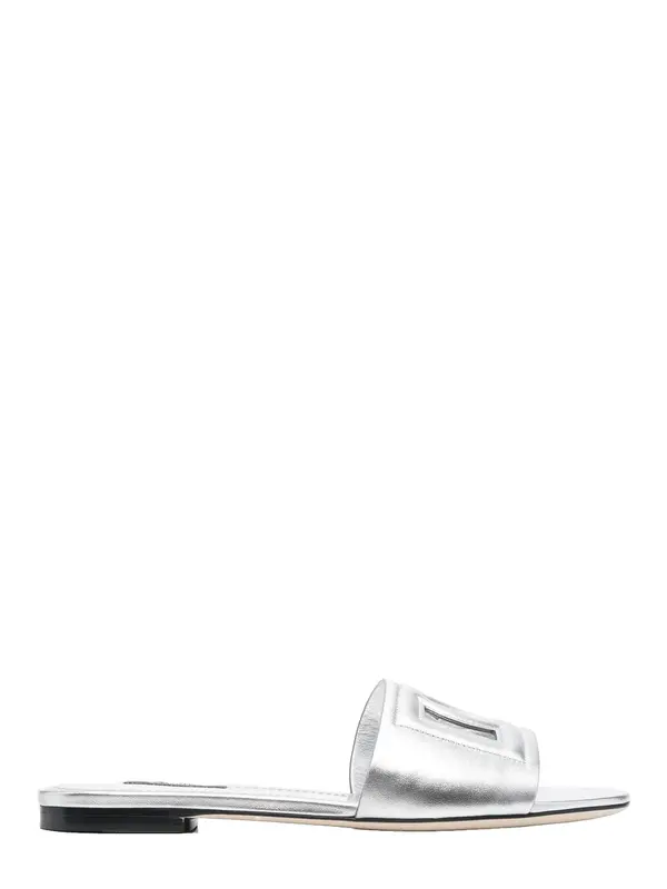 Dolce & Gabbana 3d Logo Sandals - Silver