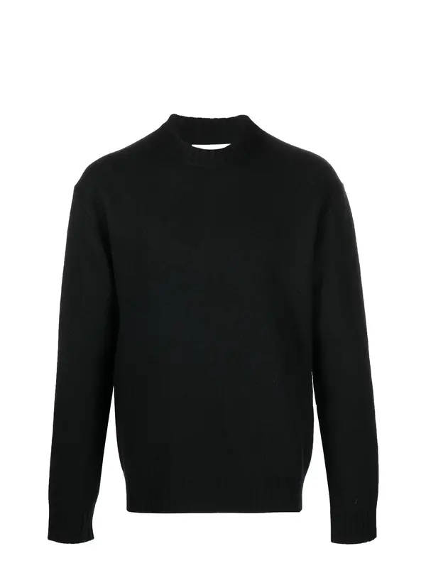 JIL SANDER Crew-neck Pullover Sweatshirt - Black