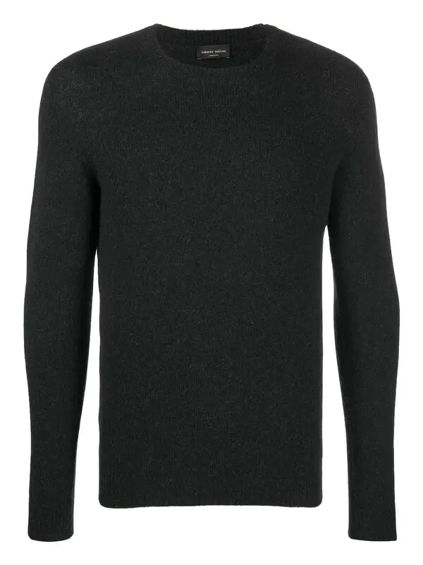 ROBERTO COLLINA Long-sleeve Knitted Jumper - Black