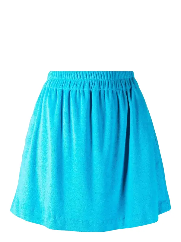 BAMBAH Towelling-effect Mini Skirt - Blue
