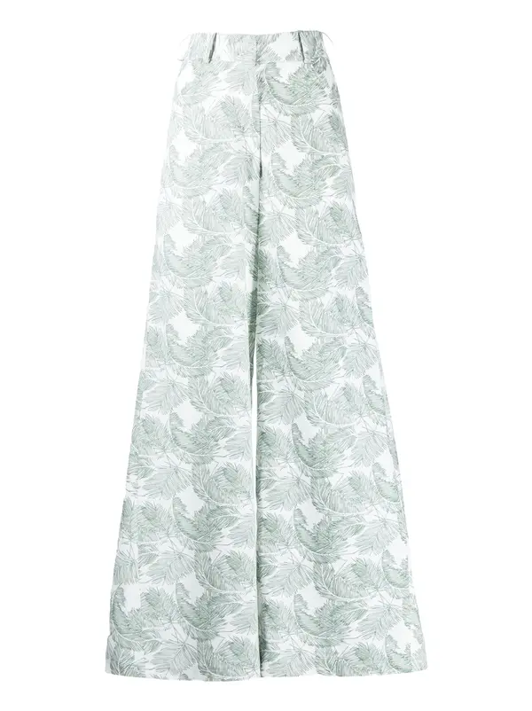 BAMBAH Palm Leaf-print Trousers - Green