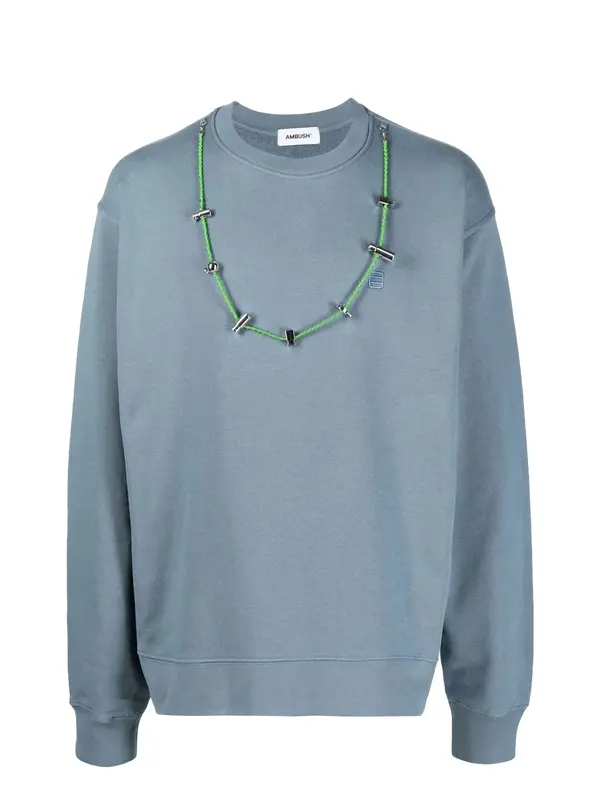 AMBUSH Stoppers Crew-neck Sweatshirt - Blue