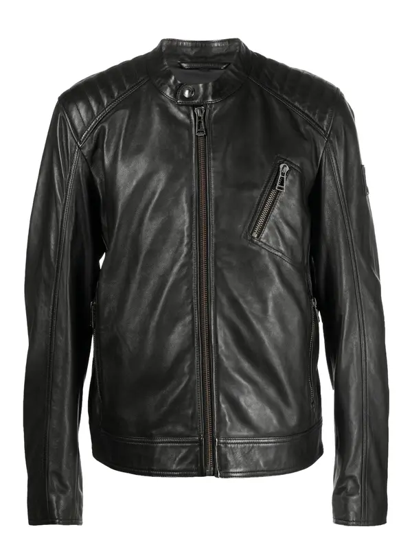 Belstaff Long-sleeve Leather Jacket - Black