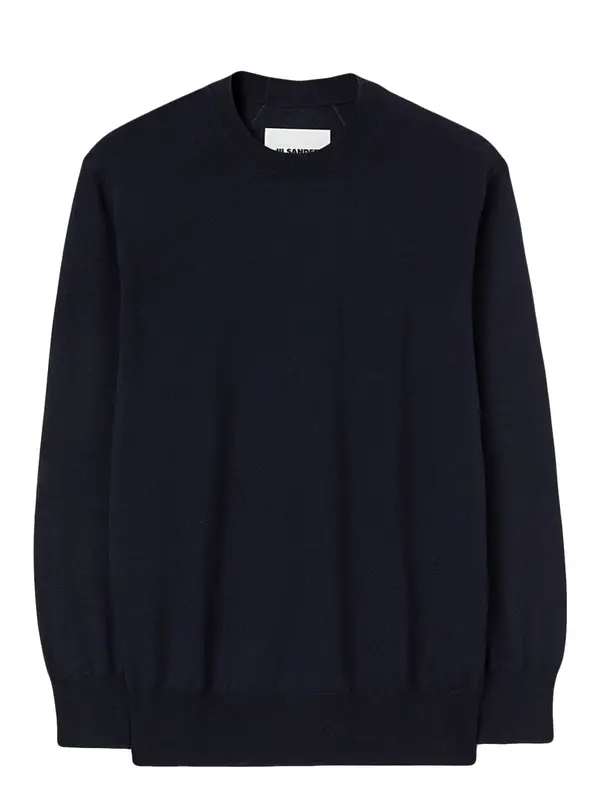 JIL SANDER Crew Neck Pullover - Blue
