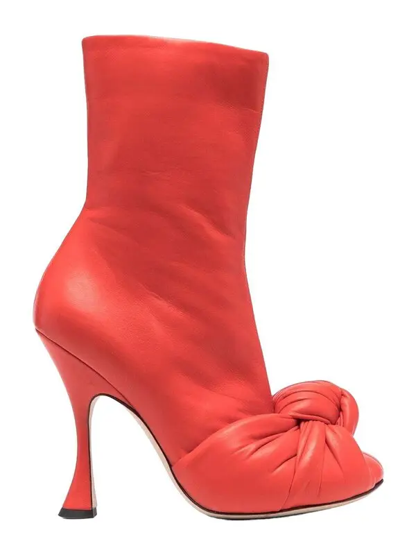 Giambattista Valli Heeled Leather Boots - Red