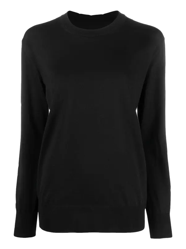 JIL SANDER Crew Neck Pullover - Black