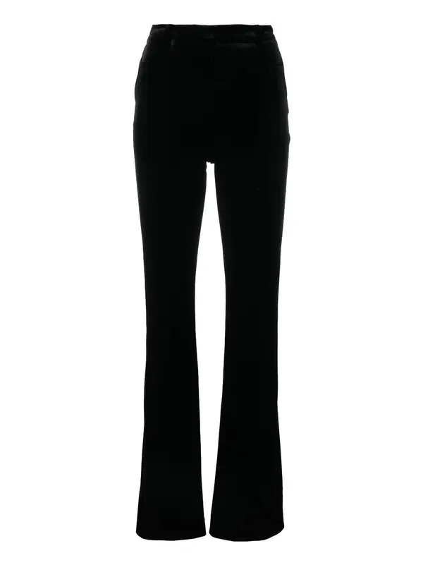 Alexandre Vauthier High-waisted Velvet Trousers - Black
