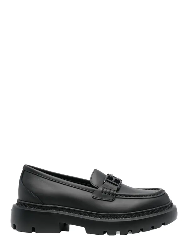 Bally Logo-plaque Loafers - Black
