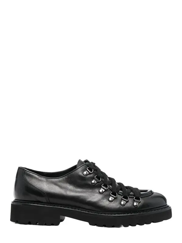 DOUCAL'S Low-top Leather Sneakers - Black